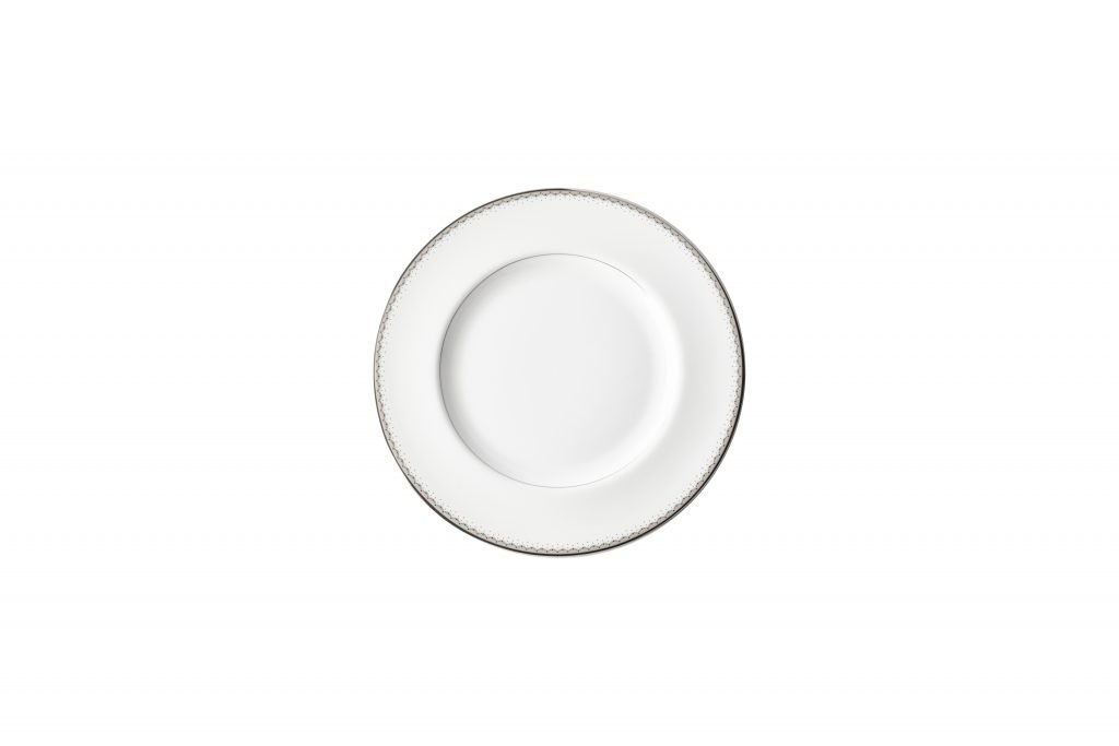 Monique Lhullier for Waterford Silver Rim Entrée Plate - Table For Louis