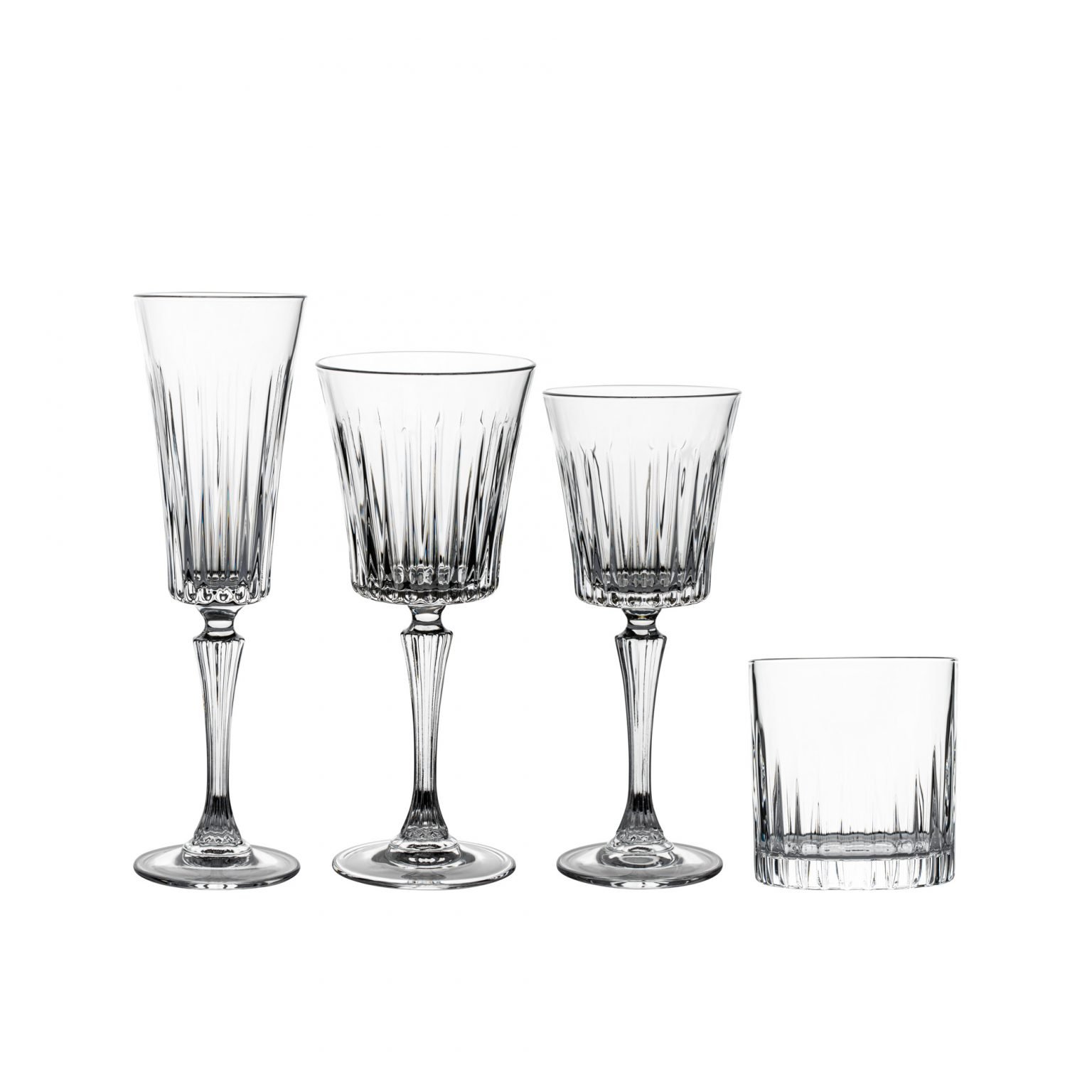 Linear Crystal White Wine Glass - Table For Louis