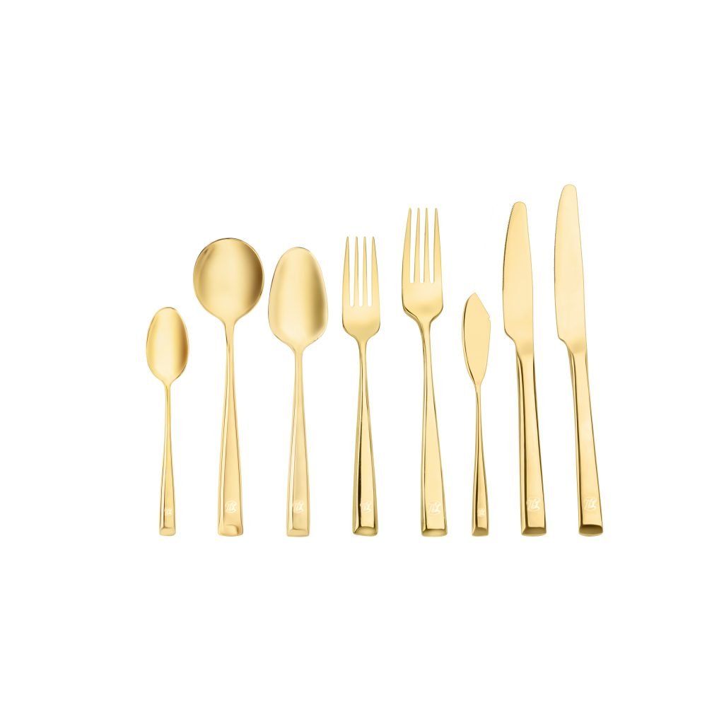Customised Gold Cutlery - Table For Louis