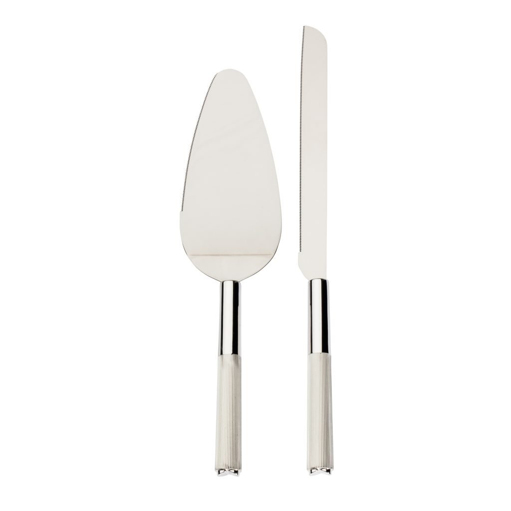 Wedgwood Vera Wang Silver Cake Knife and Server - Table For Louis