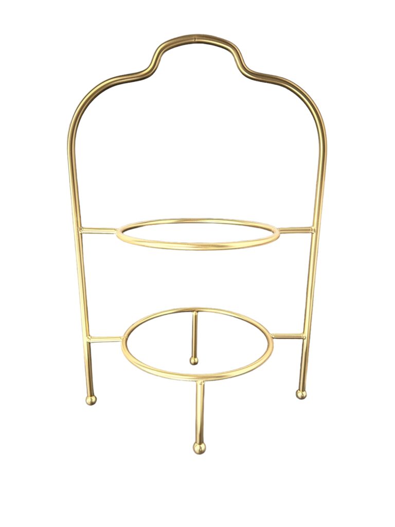 2 Tier Gold High Tea Stand - Table For Louis